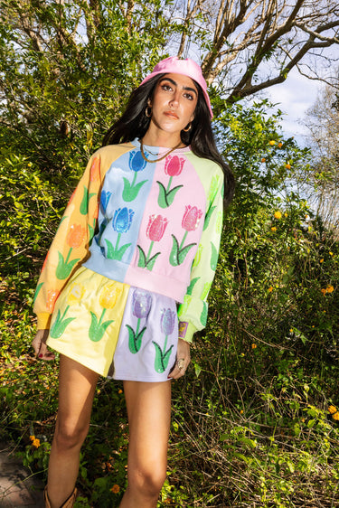 Neon Colorblock Tulip Short – Queen of Sparkles